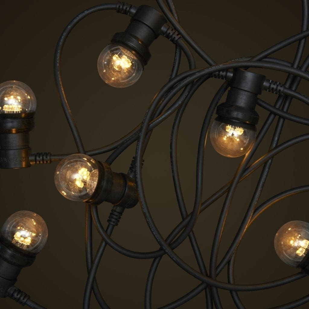 1W Small Round LED Festoon Light Globe - Clear with Warm Glow