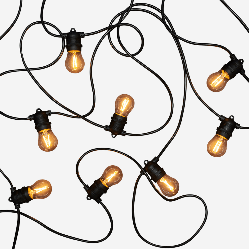 Festoon String Lights - 10M Black String Light - Party & Wedding Lighting